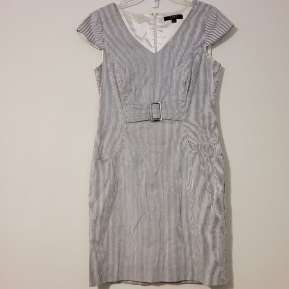 Alex Marie | Dresses | Alex Marie Grayblue Pinstriped Cap Sleeve ...